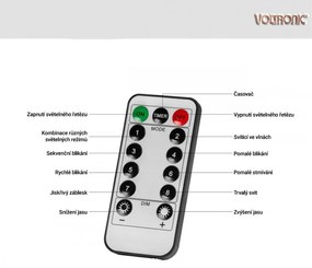 VOLTRONIC® 86191 VOLTRONIC Světelný řetěz ve tvaru kuželu 192 LED, teplá bílá