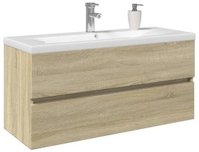 2dílný koupelnový nábytek keramika a kompozitní dřevo 3307665
