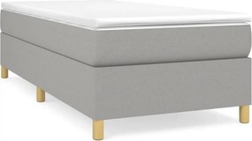 Box spring postel s matrací světle šedá 80 x 200 cm textil 3144474