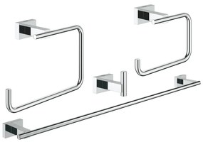 Grohe Essentials Cube - Sada doplňků do koupelny 4 v 1, chrom 40778001