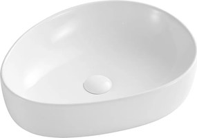 Mereo, Mereo Umyvadlo na desku bez přepadu, Doren, 520x400x130 mm, slza, keramické, MER-UC524013