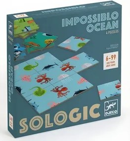 DJECO Logická hra Sologic Impossiblo Oceán / 4 hlavolamy / 9 dílků