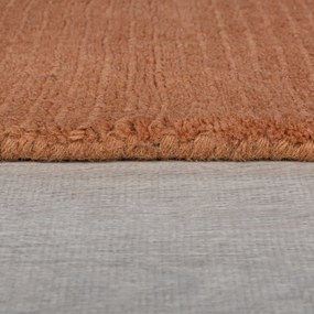 Kusový ručne tkaný koberec Tuscany Textured Wool Border Orange, 120x170, oranžová, obývacia izba, Flair Rugs