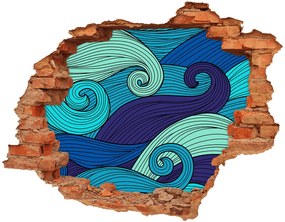Wallmuralia Fototapeta díra na zeď Abstraktní vlny 90x70 cm