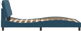 Rám postele bez matrace modrý 100 x 200 cm samet 3207909