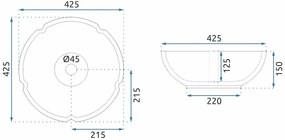 Keramické umyvadlo na desku REA SEVILLA