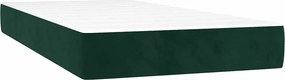 Box spring postel s matrací tmavě zelená 80 x 200 cm samet 3137692