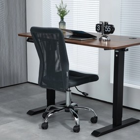 Ergonomická kancelářská židle Vinsetto s nastavitelnou výškou, manažerská židle s chromovou základnou, 360° otočná, potah z síťoviny, tmavě šedá | Aos