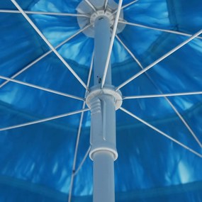 Plážový slunečník Hawaii modrý 300 cm 314696