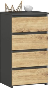 Komoda CL4 grafitová šedá/dub artisan