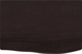 Koupelnová deska tmavě hnědá 60x40x (2-6) cm ošetřený masiv 3156202