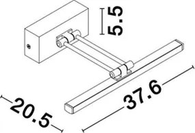 Nástěnné LED svítidlo NOVA LUCE MARNELL 12W 3000K 9117301