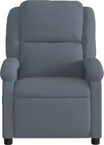 Masážní křeslo s polohovacím mechanismem, tmavě šedé sametové 3205494