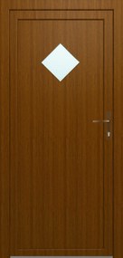 Solid Elements Vchodové dveře Brigi, 90 L, 1000 × 2100 mm, plast, levé, dub zlatý, prosklené