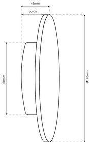 Exteriérové ​​nástěnné LED svítidlo Disk, 1x LED 9w, CCT, černá