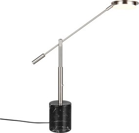 Černá/ve stříbrné barvě LED stolní lampa (výška 65 cm) Fiore – Trio Select