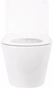 Rea Tito, závěsná WC mísa 495x360x355 mm, Tornado NFQ + WC sedátko s pomalým zavíráním, bílá lesklá, REA-C6800