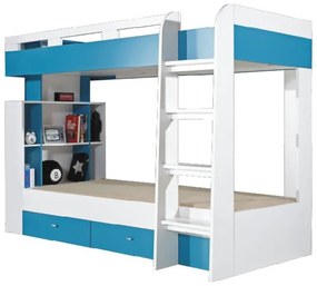 Mobi - dvoupatrová postel MO19 - modrá