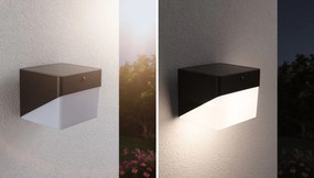 P 95746 Hybrid LED venkovní nástěnné svítidlo Lioren domovní 230V + solární IP44 hranaté 170x170mm 3000K 2,3W 230V černá - PAULMANN