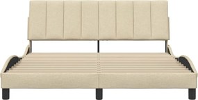 Rám postele bez matrace Hanko krémový 160 x 200 cm textil 3310403