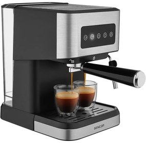 Sencor - Pákový kávovar espresso 1050W/230V černá/matný chrom