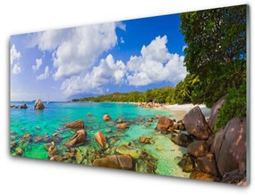 akrylový obraz Moře Kameny Krajina 125x50 cm