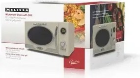 Melissa Mikrovlnná trouba s grilem krémová / 800 W / 23 l / 12 program