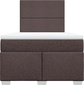 Box spring postel s matrací tmavě hnědá 120x190 cm textil 3290423