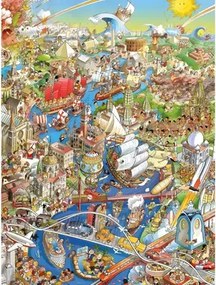 HEYE Puzzle Historická řeka / 1500 dílků / 60 x 80 cm