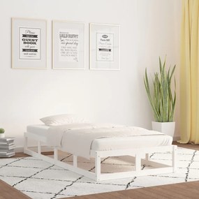 vidaXL Rám postele 100 x 200 cm masivní dřevo [820786] Barva: Bílá