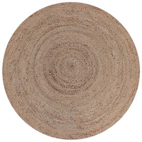 LABEL51 Přírodní kulatý koberec Braos XXL, 180x180 cm