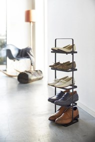 Yamazaki,  Přenosný stojan na boty Tower 2479 Shoe Rack | vysoký / černý