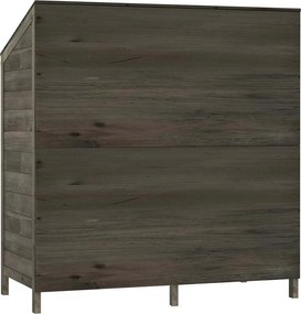 Zahradní kůlna antracitová 102x52x112 cm masivní jedlové dřevo 152184
