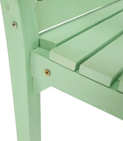 Kondela Dřevěná zahradní lavička, neo mint, 150 cm, KOLNA