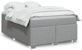 Box spring postel s matrací světle šedá 140 x 200 cm textil 3285137