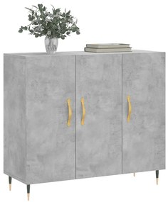 Příborník betonově šedý 90 x 34 x 80 cm kompozitní dřevo - Default Title