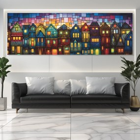 Obraz na plátně - Zářivá ulička v Brickels FeelHappy.cz Velikost obrazu: 240 x 80 cm