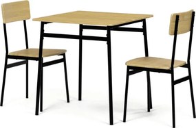 Jídelní stůl se dvěma židlemi AUT-O2121 OAK