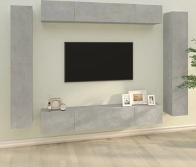 vidaXL 8dílný set TV skříněk kompozitní dřevo [3114298] Barva: Černá