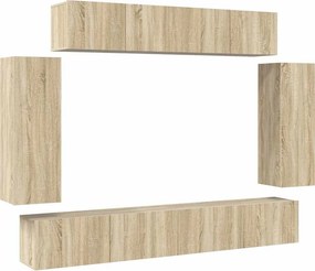 6dílný set TV skříněk dub sonoma kompozitní dřevo 3079014