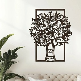 dřevo života Dřevěné květiny Radosti Zvolte rozměr (cm): 33x40, Zvolte barvu dekoru: Wenge