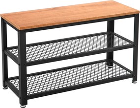 XXXLutz REGÁL NA BOTY, světle hnědá, černá, 73/45/30 cm Boxxx - Online Only šatny & botníky - 002543013801