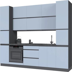 Sada 2.6 Antracit / Šedo-modrá M06, pr černá, pl antracit RioLine Luxe / RíóLajn Lux Matný