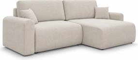 Rozkládací oboustranná sedací souprava do L NORDEN PAROS 250x140 cm, krémová