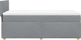 Box spring postel s matrací světle šedá 90x190 cm textil 3288835