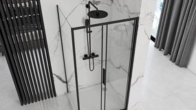 Sprchový kout REA RAPID SLIDE 150/dveře x 100/zástěna cm, černý