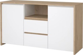 FALCO Komoda Nerea 318 jackson hickory/bílý lesk