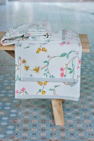 Pip Studio ručníky z bavlněného froté Les Fleurs, bílé (Luxusní ručníky z bavlněného froté v designu Les Fleurs v bílé barvě)