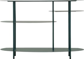 Zelenomodrý kovový konzolový stolek 34x118 cm Saturn – Mauro Ferretti