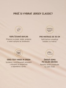 MK Lůžkoviny Jersey prostěradlo Classic 90 x 200 cm – béžová